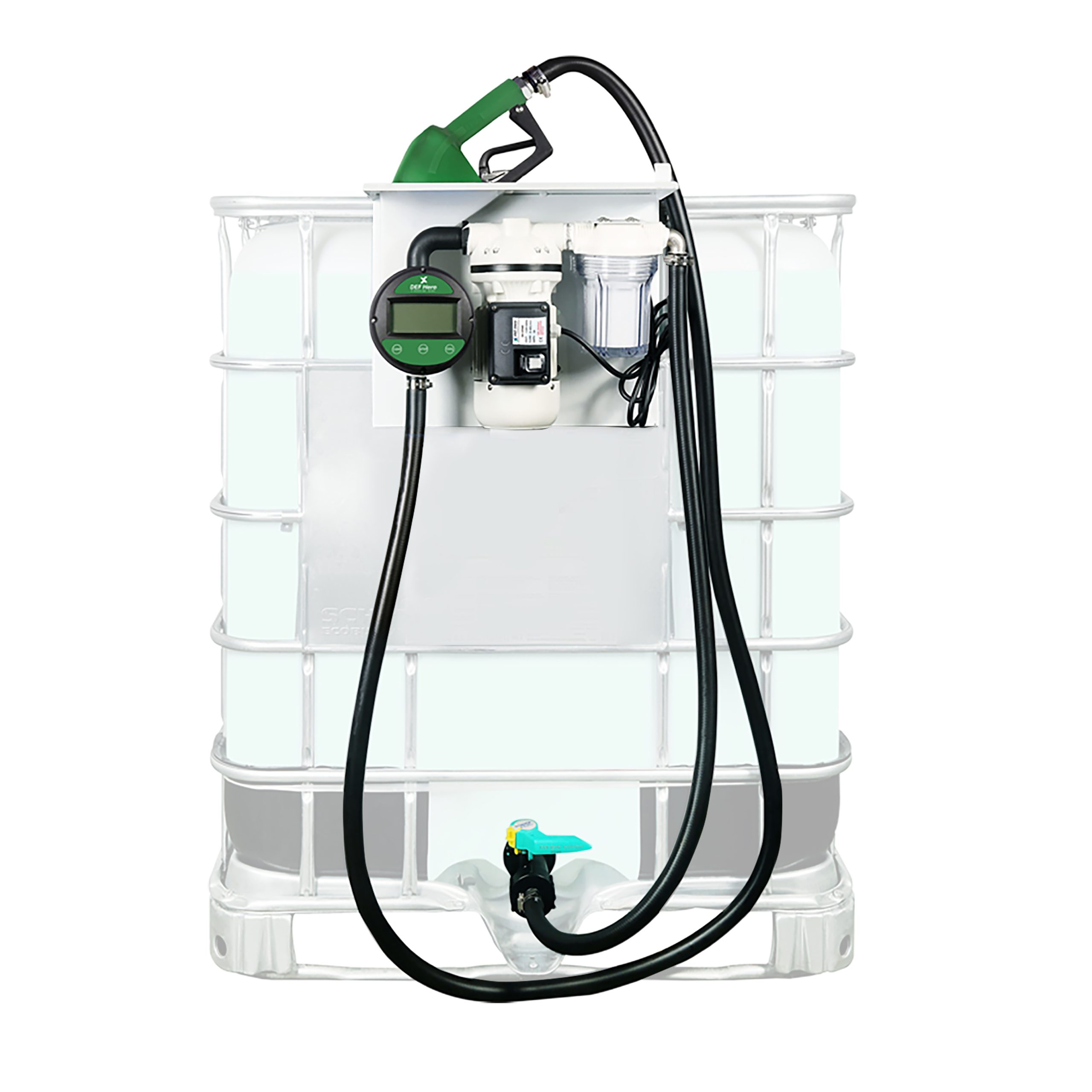 Electric DEF Tote Dispensing System w/ Nozzle & Flow Meter and Purity ...