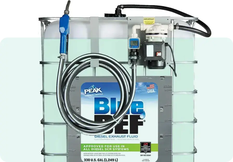 Pre-Filled DEF Fluid Tote with Heavy Duty Electric Pump - 330 Gallons ...